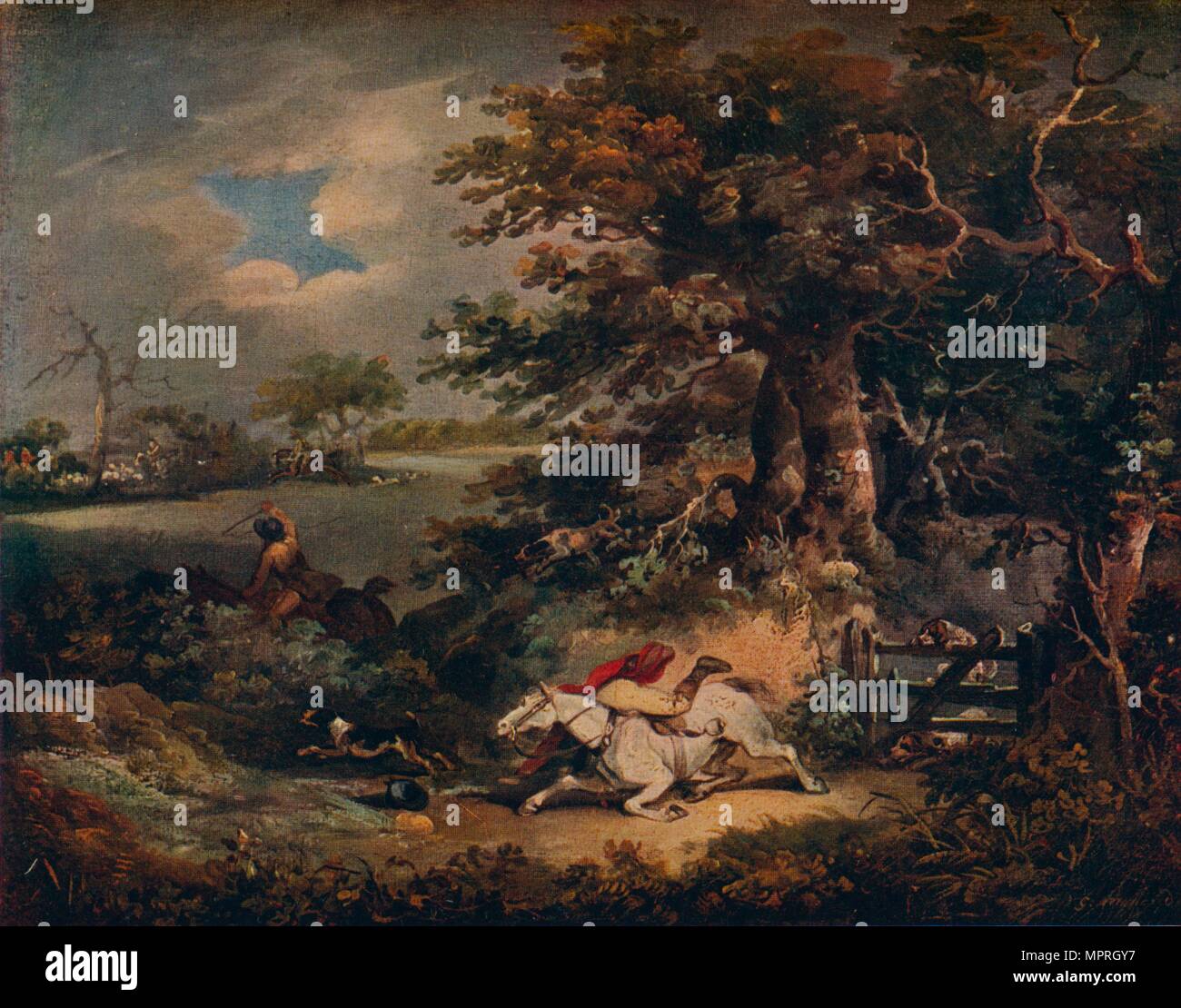 Full Cry - And A Fall', c1790, (1922). Artist: George Morland Stock ...