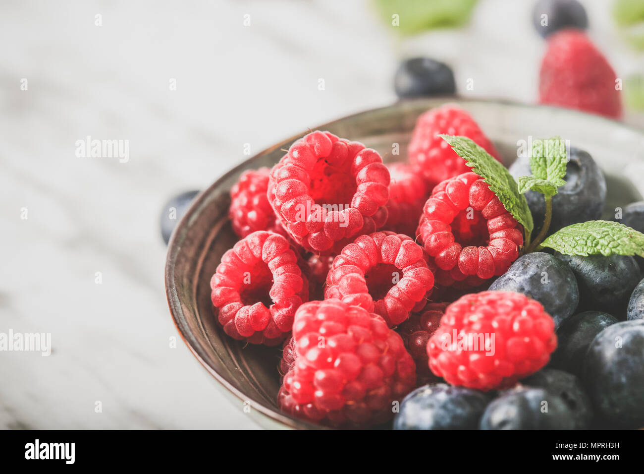 Raspberries fruits copy hi-res stock photography and images - Alamy