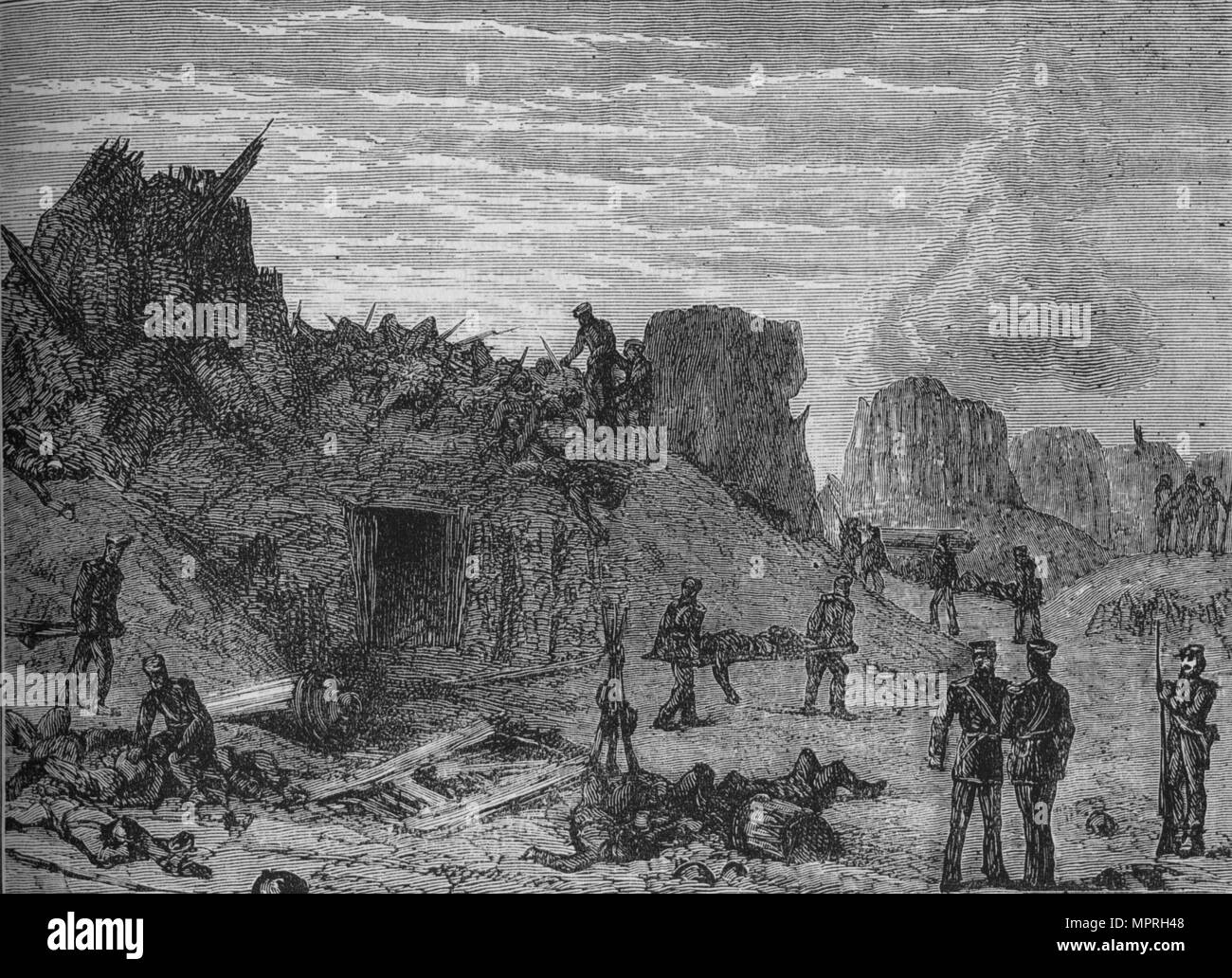 'Interior of the Redan after its Capture', c1880. Artist: Unknown Stock ...