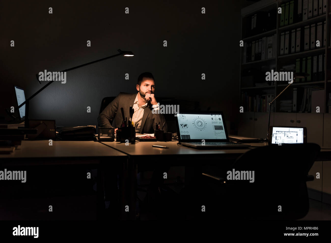 Solitary desk hi-res stock photography and images - Alamy
