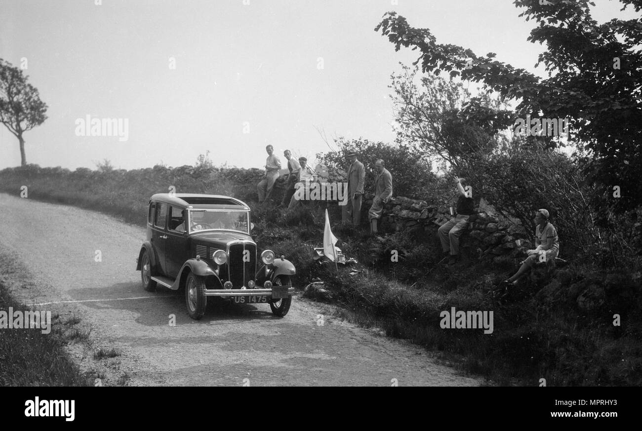 Standard saloon competing in the RSAC Scottish Rally, 1930s. Artist ...