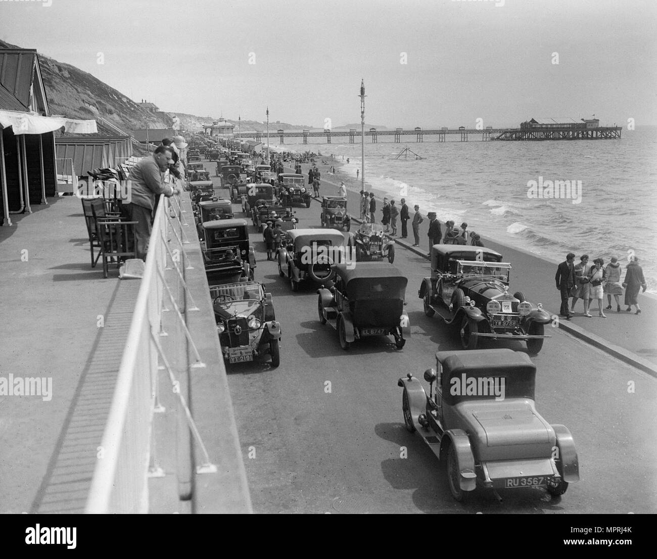 Cars on Undercliff Drive, Bournemouth, Bournemouth Rally, 1928. Artist ...