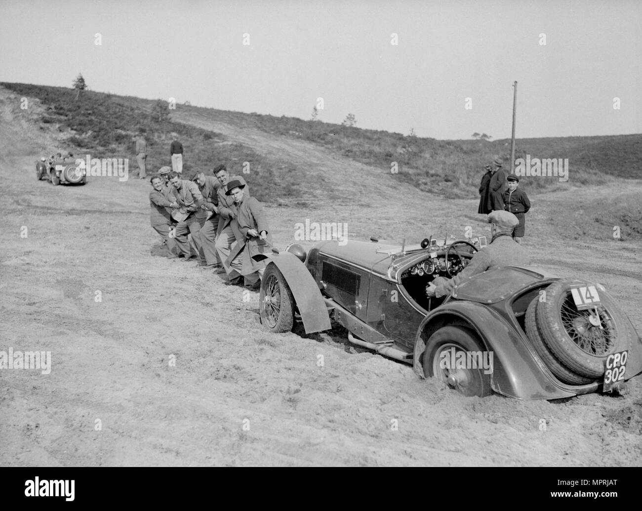 Riley Birdcage Sprite competing in the Great Weat Motor Club Trial ...