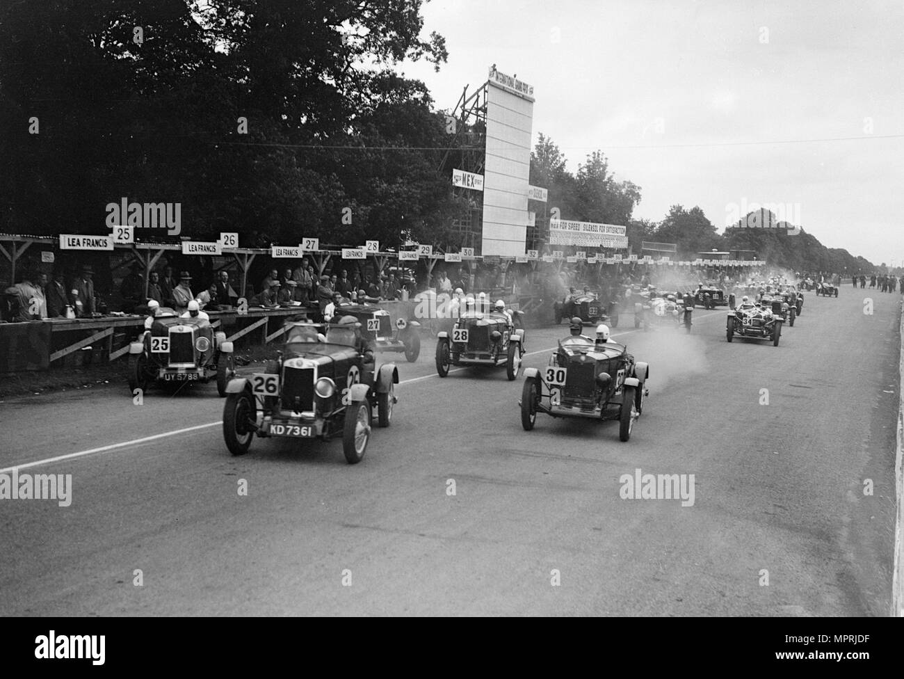 Start of a the Irish Grand Prix Saorstat Cup race, Phoenix Park, Dublin ...
