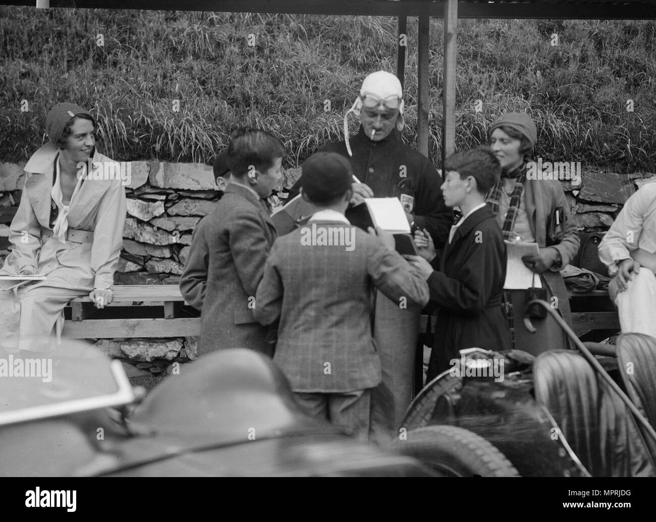 Goldie Gardner signing autographs at the Irish Grand Prix, Phoenix Park ...