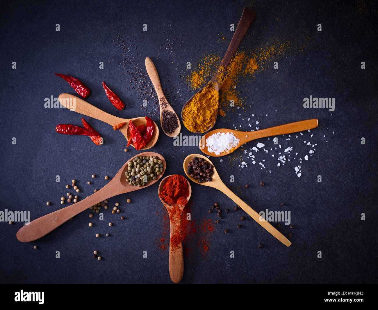 Variety wooden spoons hi-res stock photography and images - Alamy