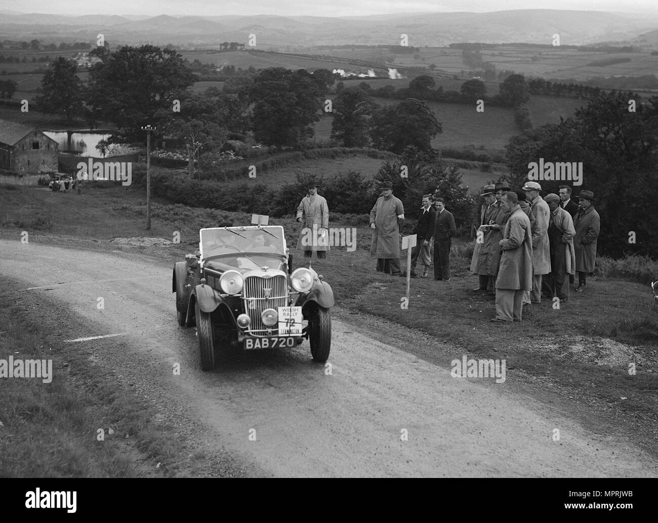 Singer B37 1.5 litre sports of Alf Langley competing in the South Wales ...
