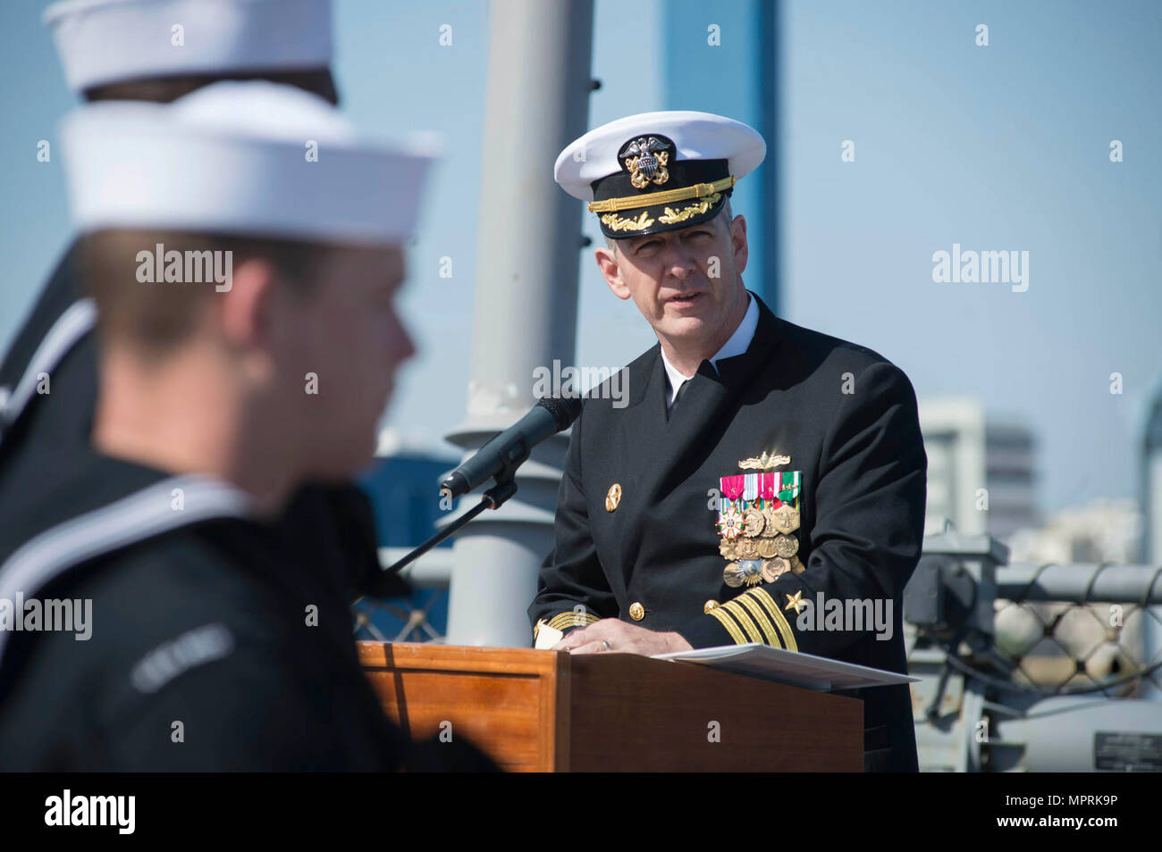 LARNACA, Cyprus (April 11, 2017) Capt. Tate Westbrook, commander, Task ...