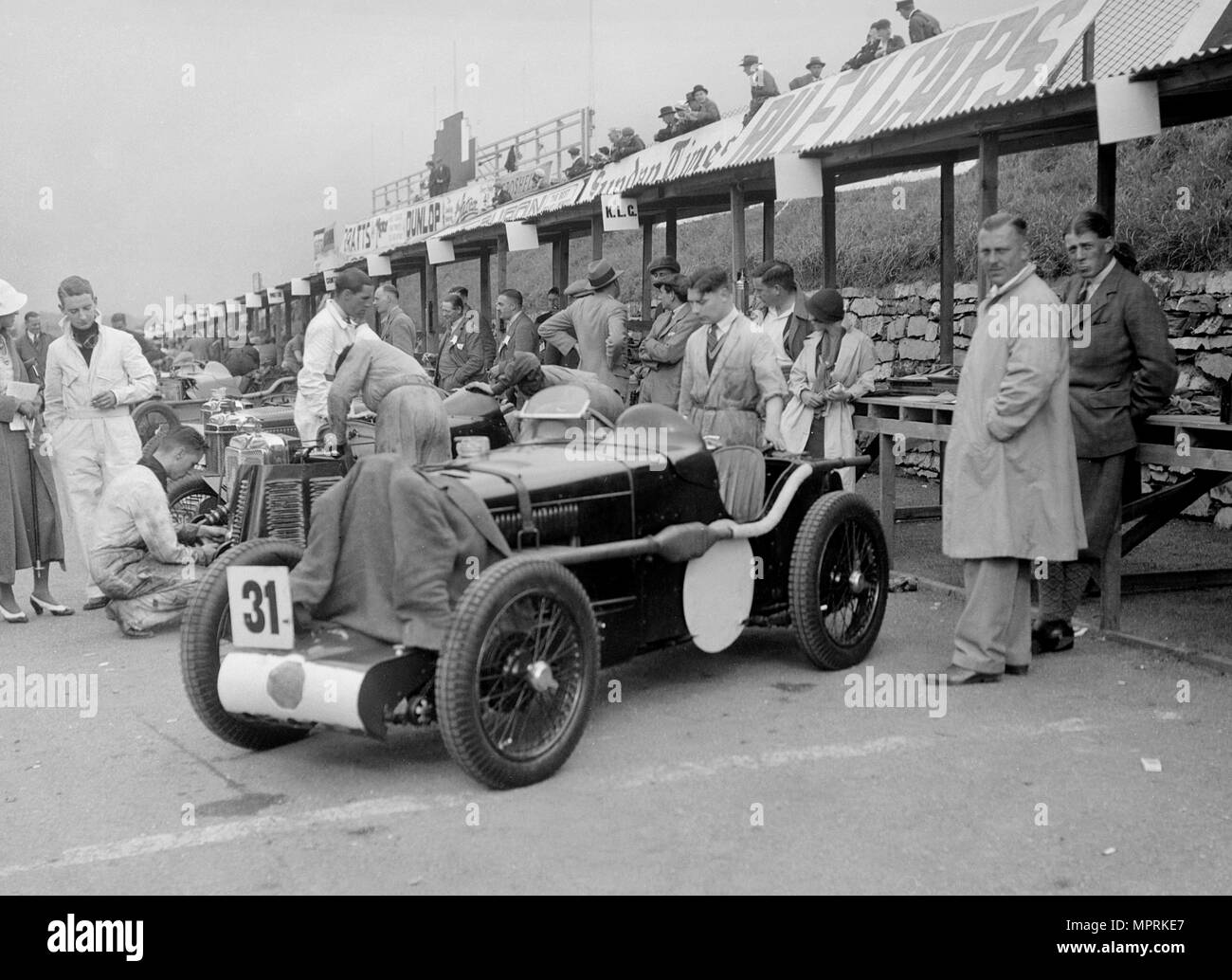 MG C type Midget of Cyril Paul in the pits at the RAC TT Race, Ards ...