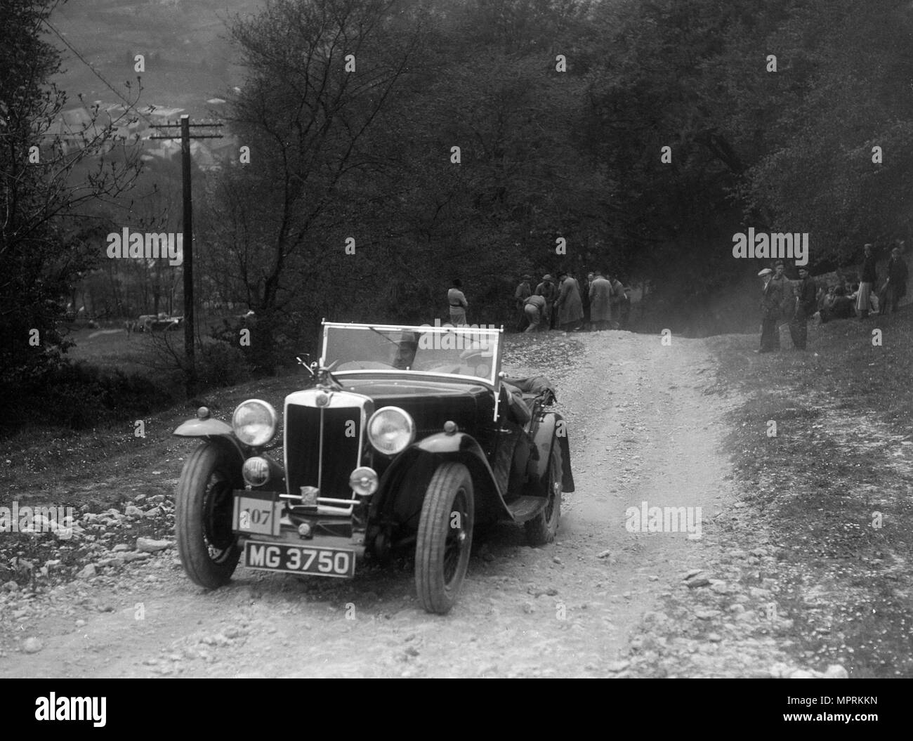 MG Magnette competing in a motoring trial, Nailsworth Ladder ...