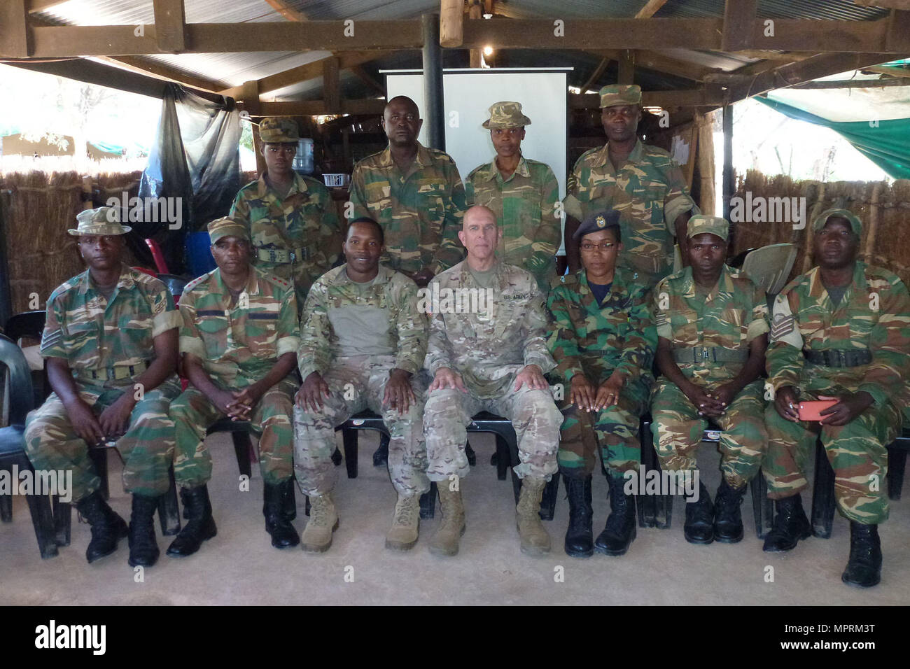 Chaplain (Col.) David Lile (front row, center), the U.S. Army Africa ...