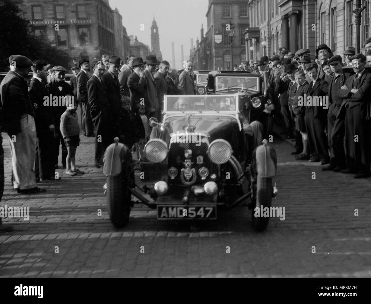 Aston Martin of Kitty Brunell at the RSAC Scottish Rally, 1933. Artist ...