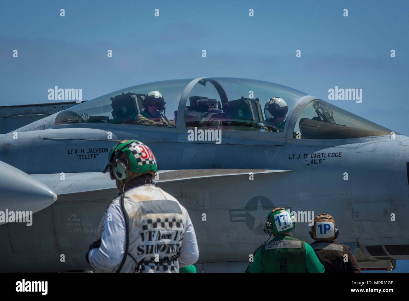 PACIFIC OCEAN (April 11, 2017) Capt. Christopher Ford and Lt. Nathan ...