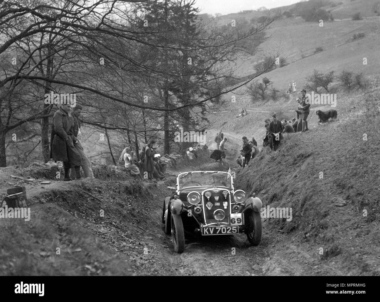 Singer Le Mans competing in the MG Car Club Abingdon Trial/Rally, 1939 ...