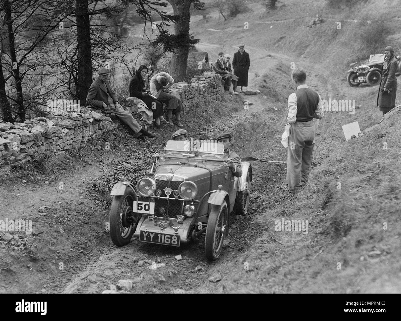 MG J2 of Kenneth Evans competing in the MG Car Club Abingdon Trial ...