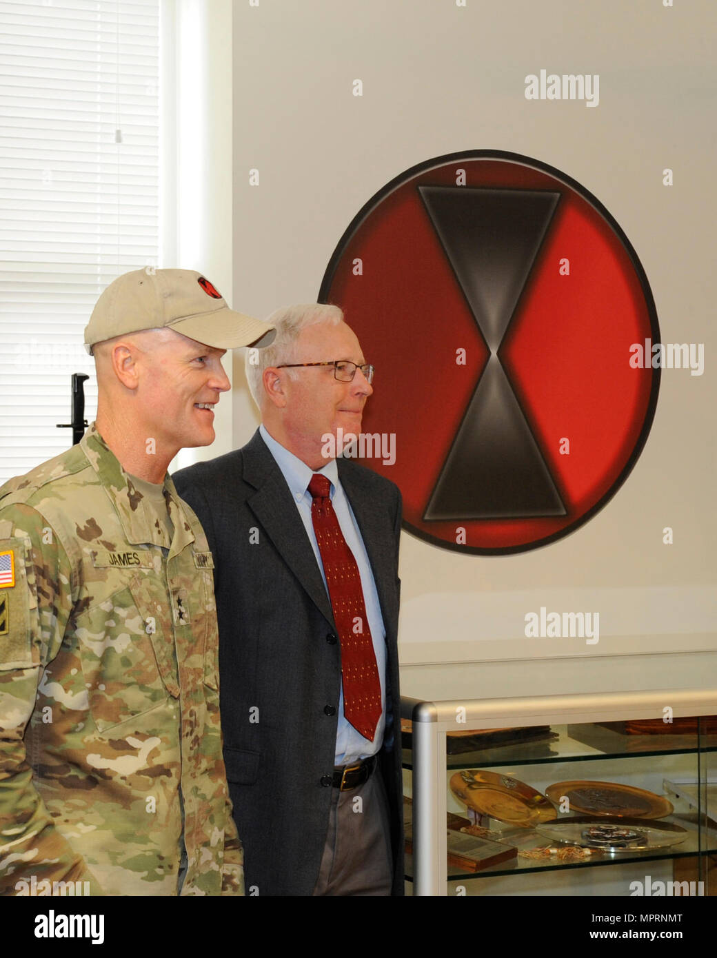 MG James the CG of the 7th Infantry Division and LTG Moore's son at the ...