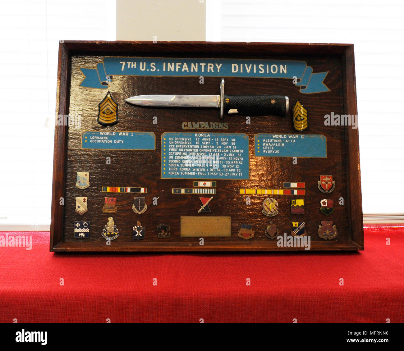 Donated from the period LTG Hal Moore commanded the 7th Infantry ...