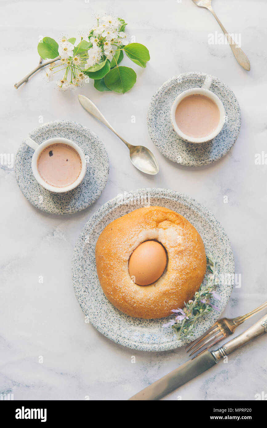 Mona de Pascua, typical food of the Spanish pastry, Easter cake Stock ...