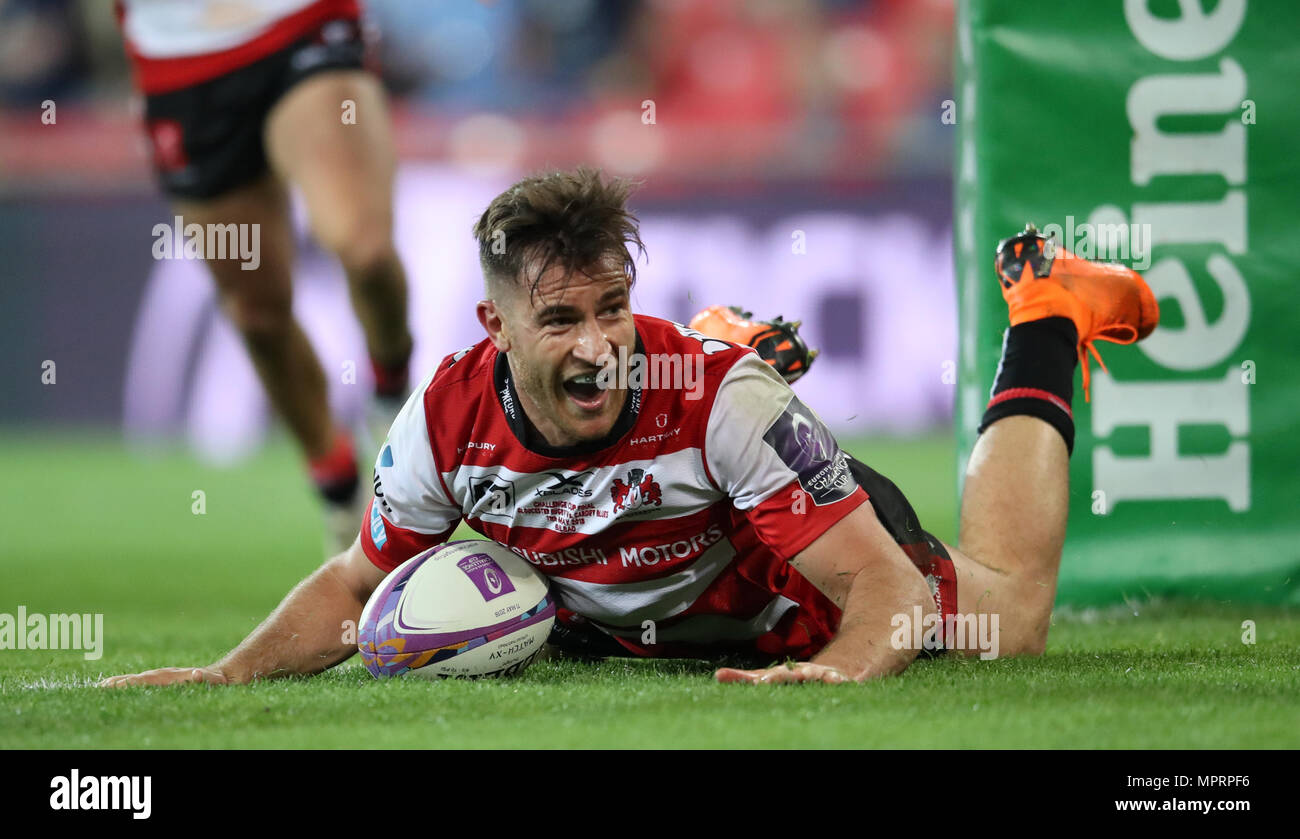 Gloucester Rugby's Mark Atkinson during the European Challenge Cup ...