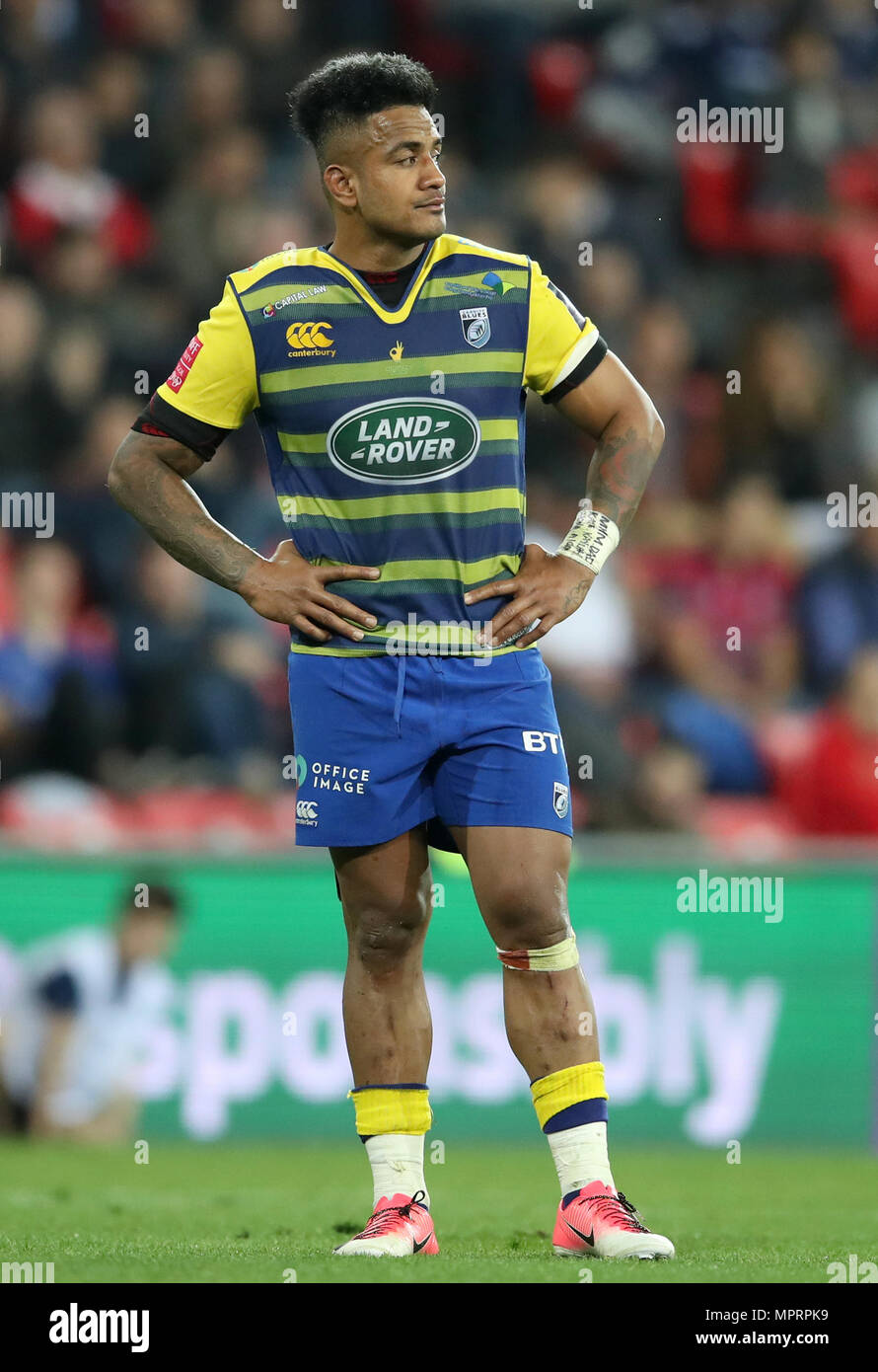Cardiff Blues' Rey Lee-lo during the European Challenge Cup Final at ...
