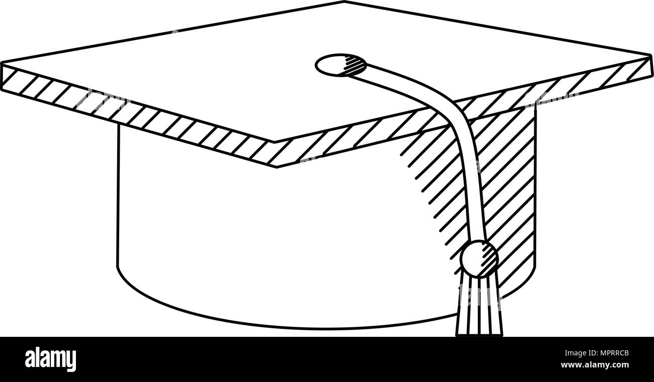 line graduation cap to school ceremony success Stock Vector Image & Art ...