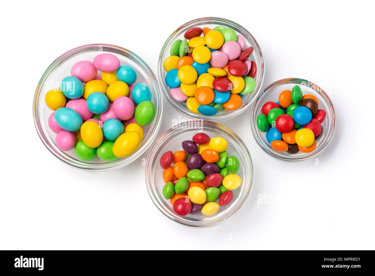 Colorful chocolate candy pills isolated on white background.with ...