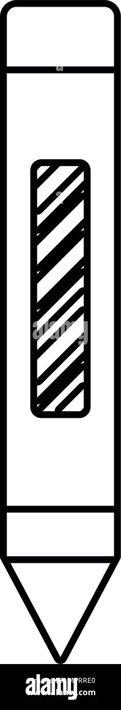 Crayon color school line Black and White Stock Photos & Images - Alamy