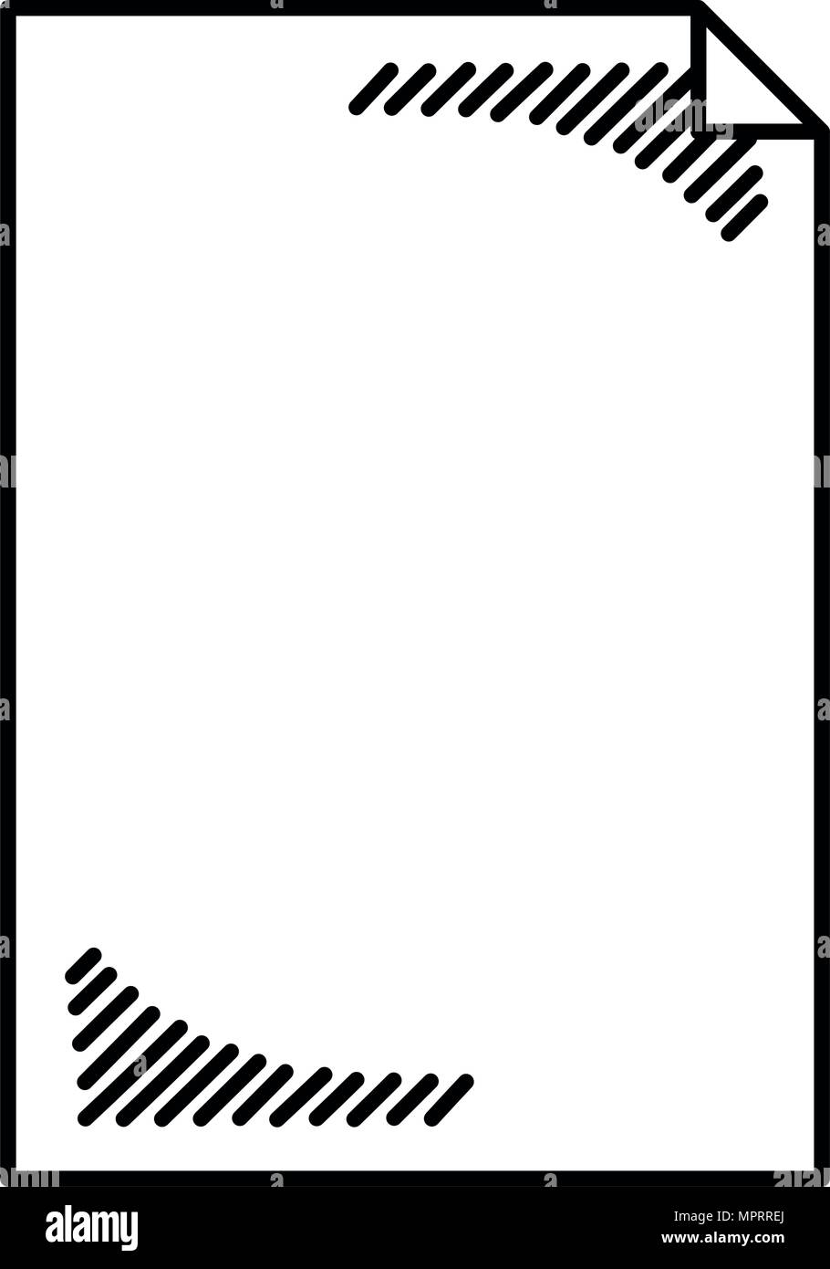 line blank sheet paper object icon Stock Vector Image & Art - Alamy