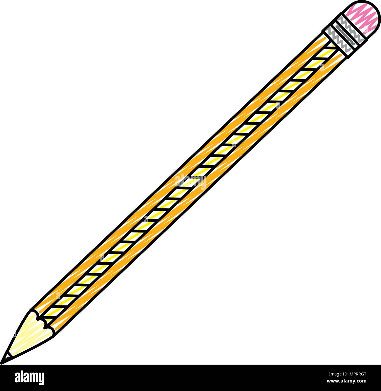 doodle wood pencil object to draw and write Stock Vector Image & Art ...