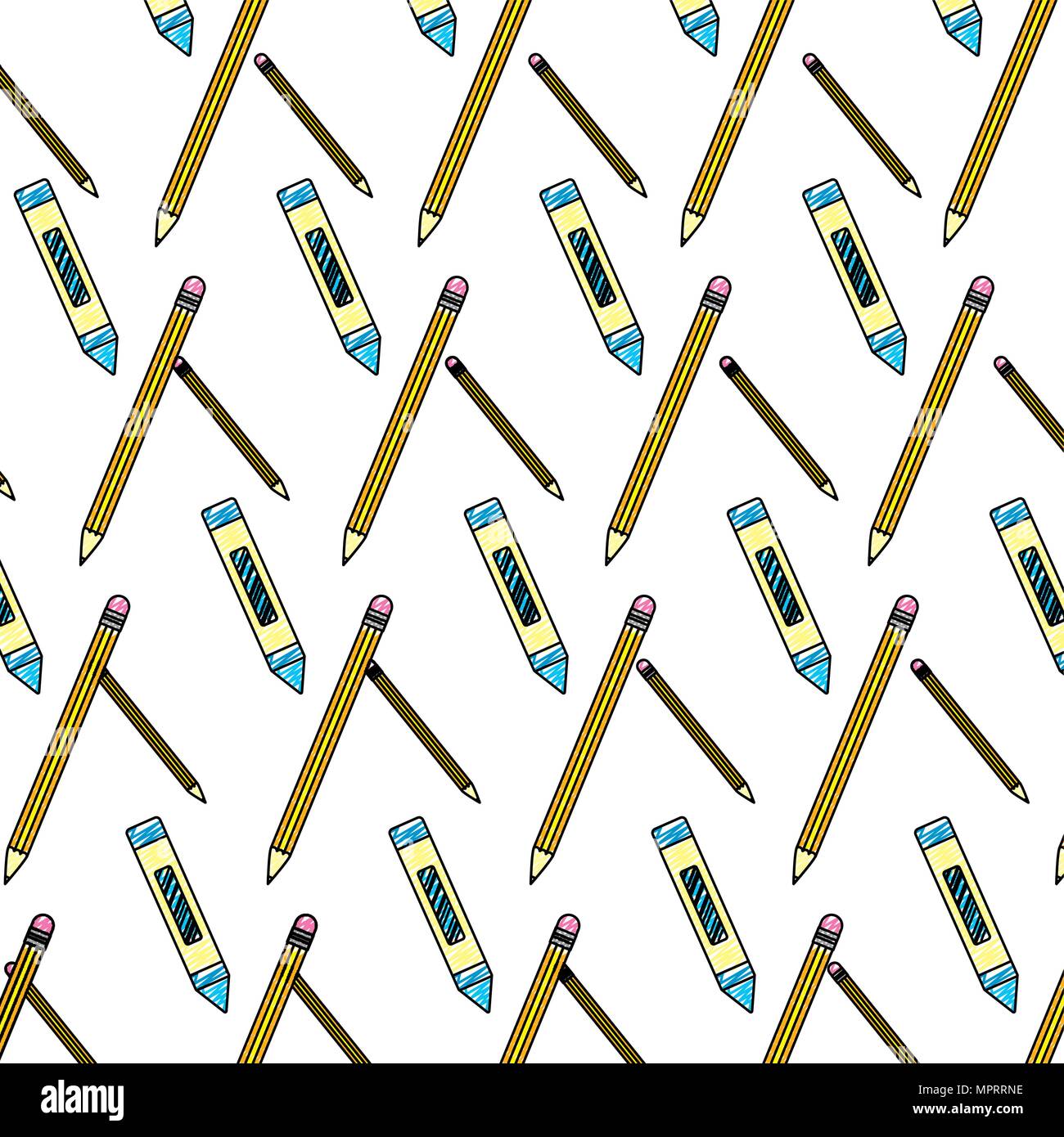 doodle wood pencil and draw crayon background Stock Vector Image & Art ...