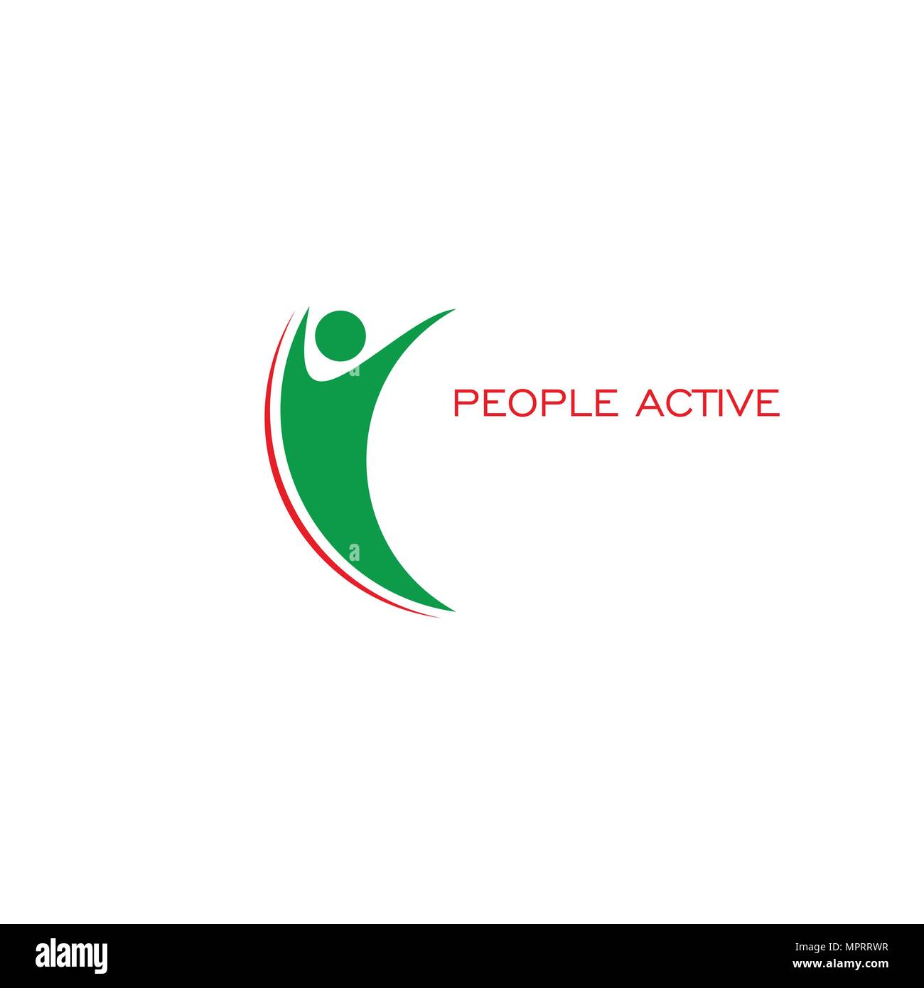 People active logo, abstract logo design, vector icons Stock Vector ...
