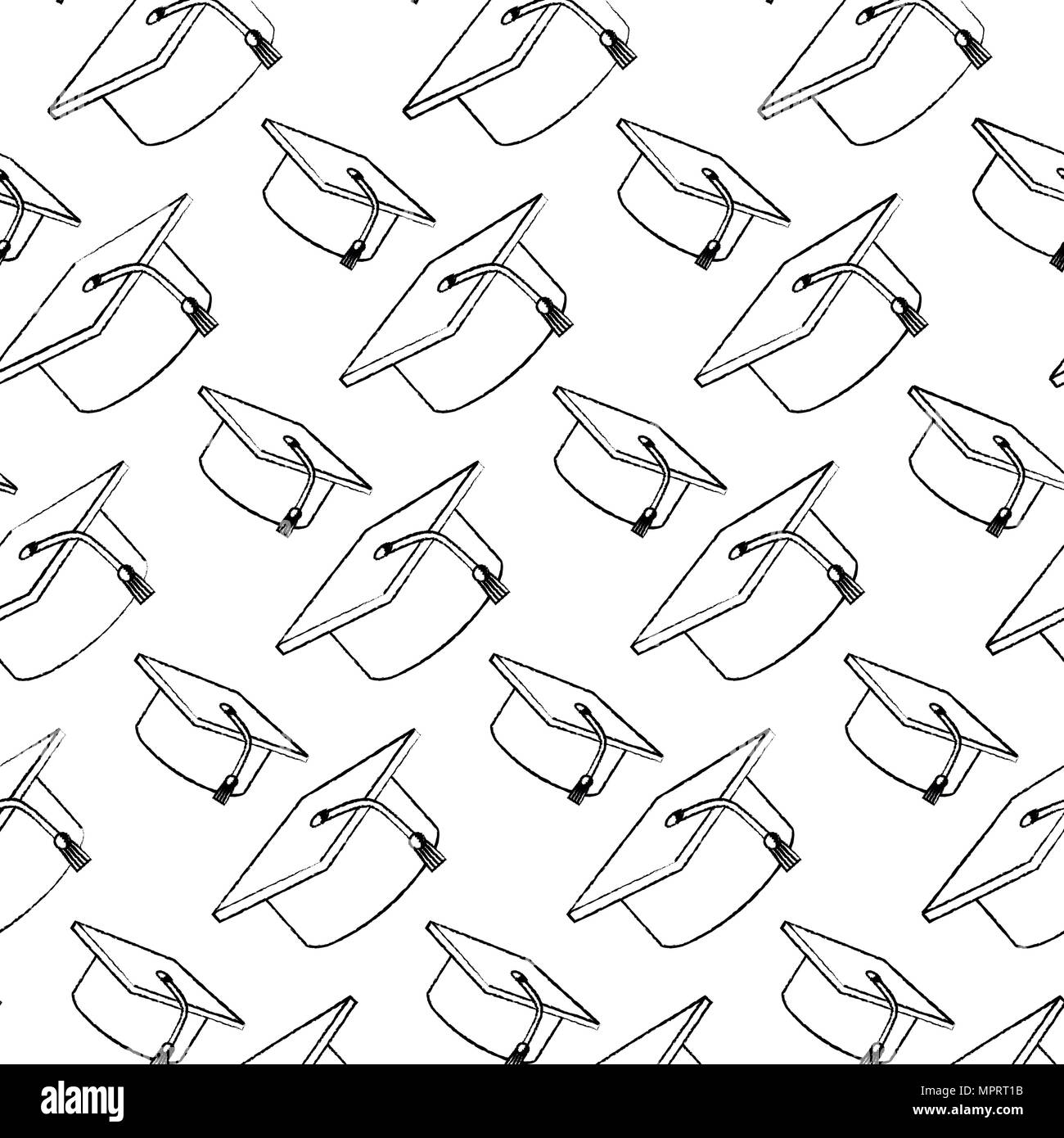 grunge graduation cap style to ceremony background Stock Vector Image ...