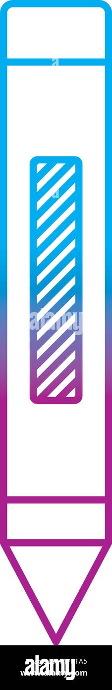 degraded line art crayon pencil creative object Stock Vector Image ...