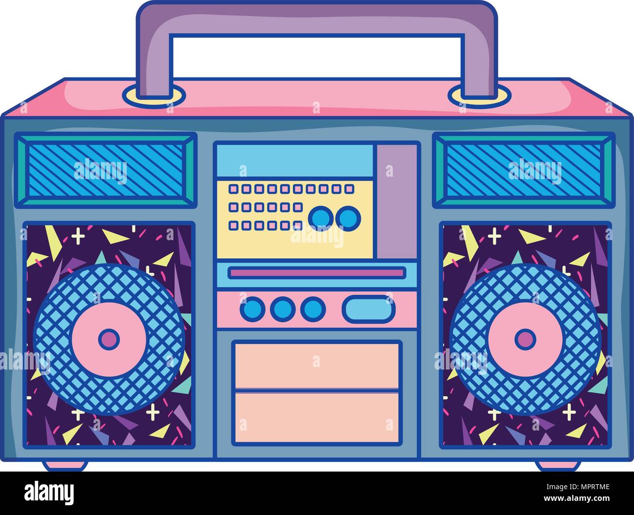 retro radio object to music technology Stock Vector Image & Art - Alamy