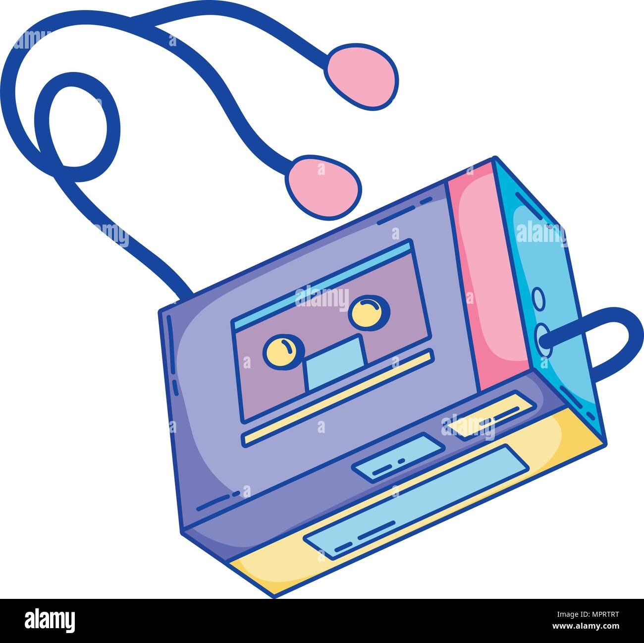 80s music player headphones Stock Vector Images - Alamy