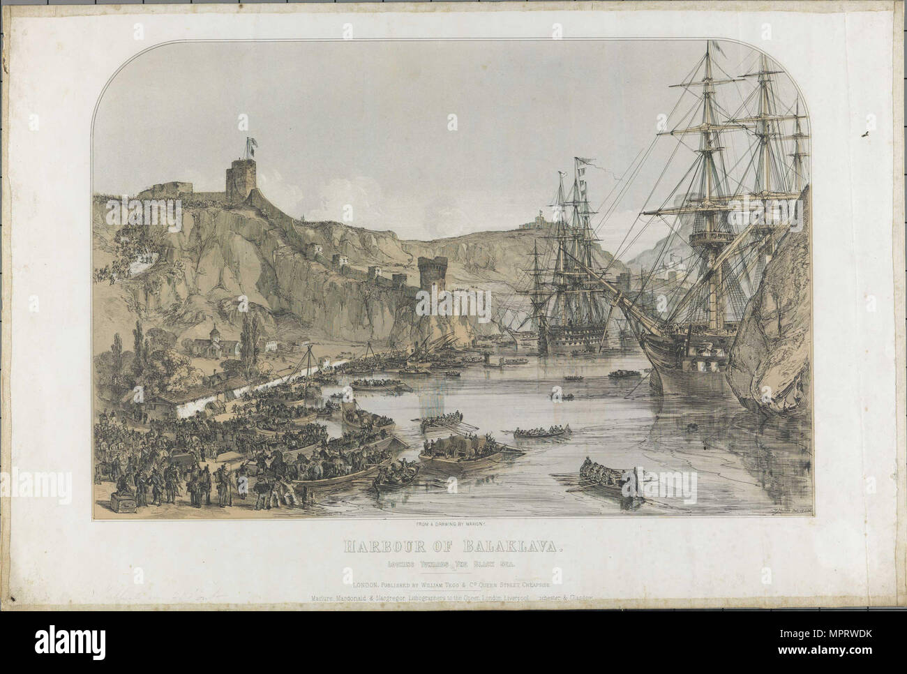 View of the harbour of Balaclava Stock Photo - Alamy