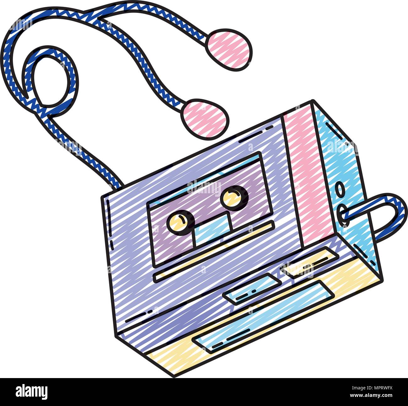80s music player headphones Stock Vector Images - Alamy