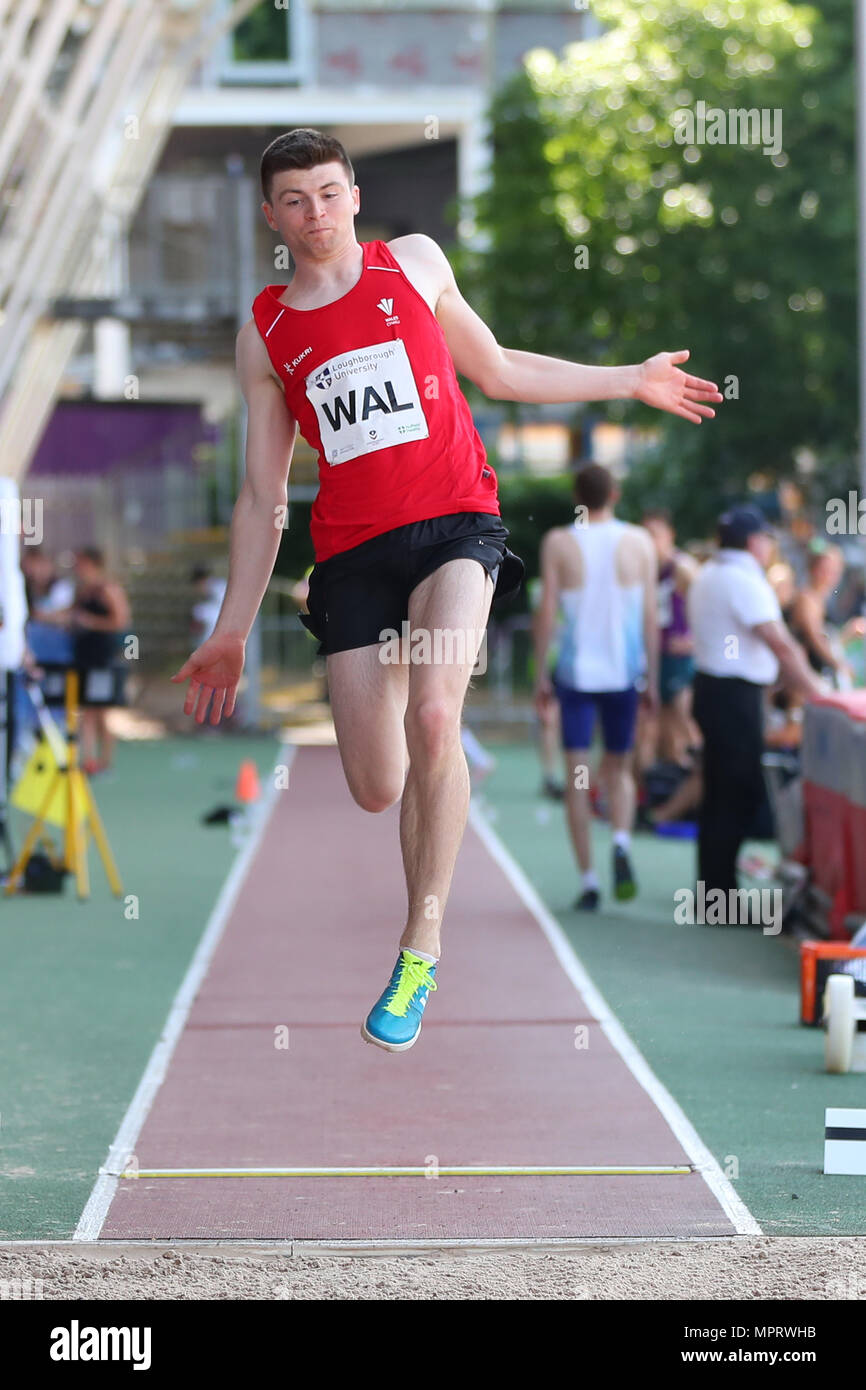 Loughborough, England, 20th, May, 2018. Aled Price competing in the Men ...