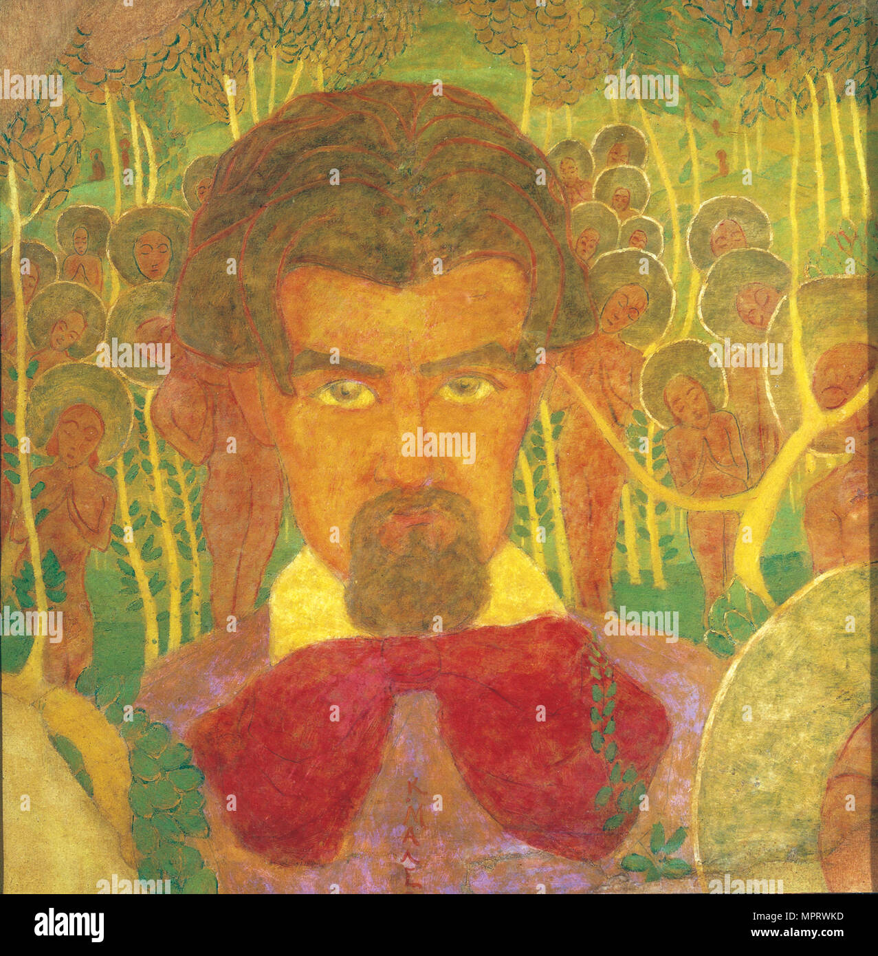 Self-portrait. Sketch for a fresco painting Stock Photo - Alamy