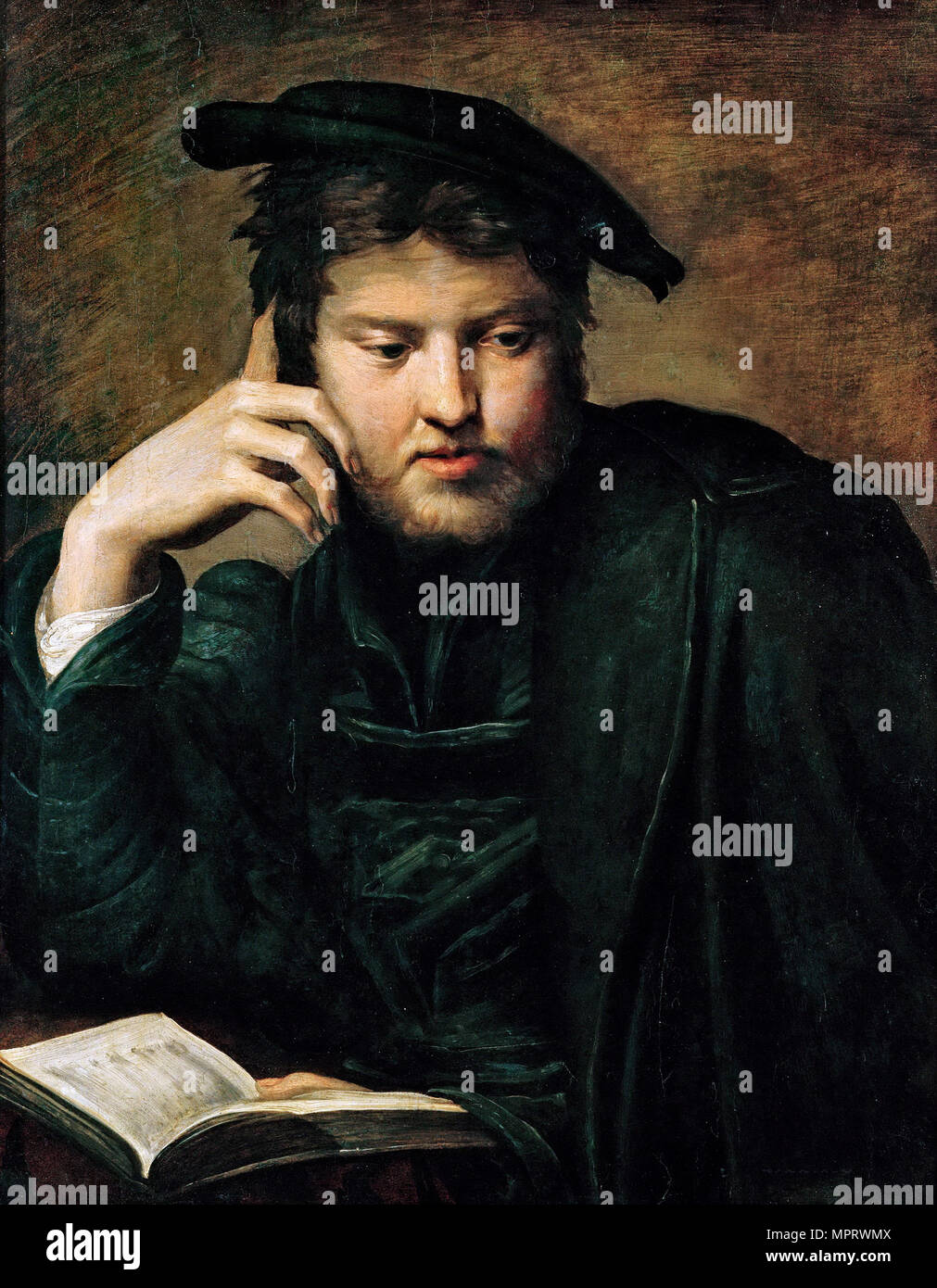 Man with a Book Stock Photo - Alamy