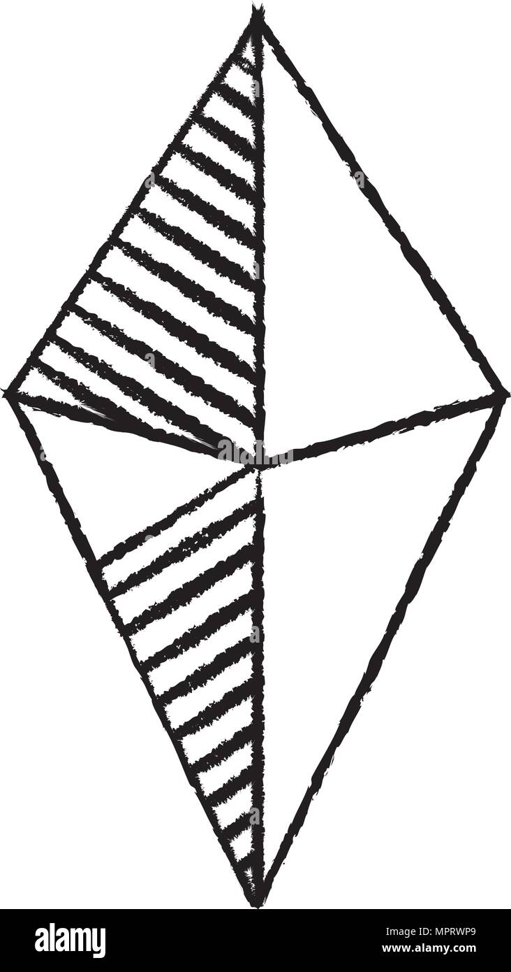 grunge graphic octahedron geometric shape design Stock Vector Image ...