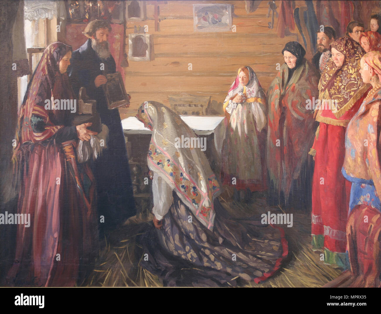 The old rite of blessing the bride in Murom Stock Photo - Alamy