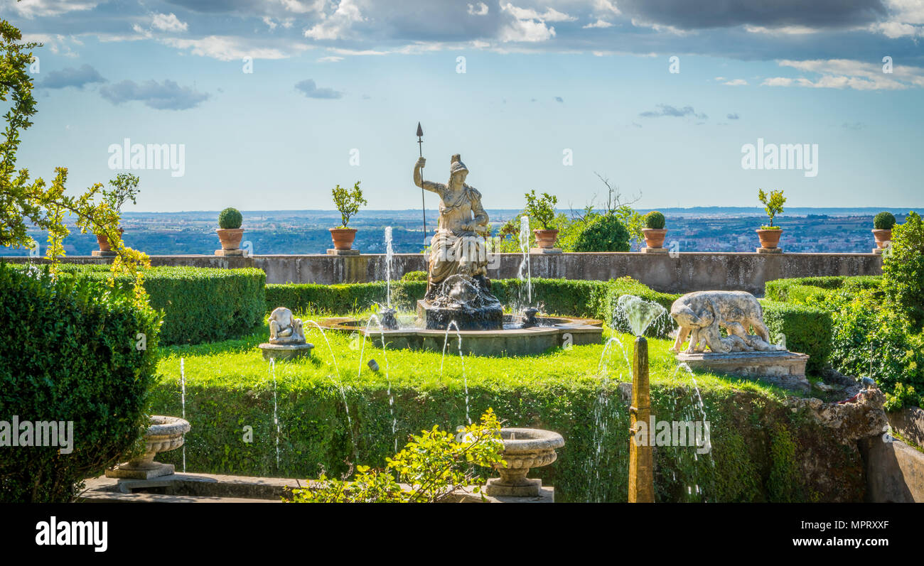 The Rometta Fountain in Villa d'Este, Tivoli, Rome province, Lazio ...