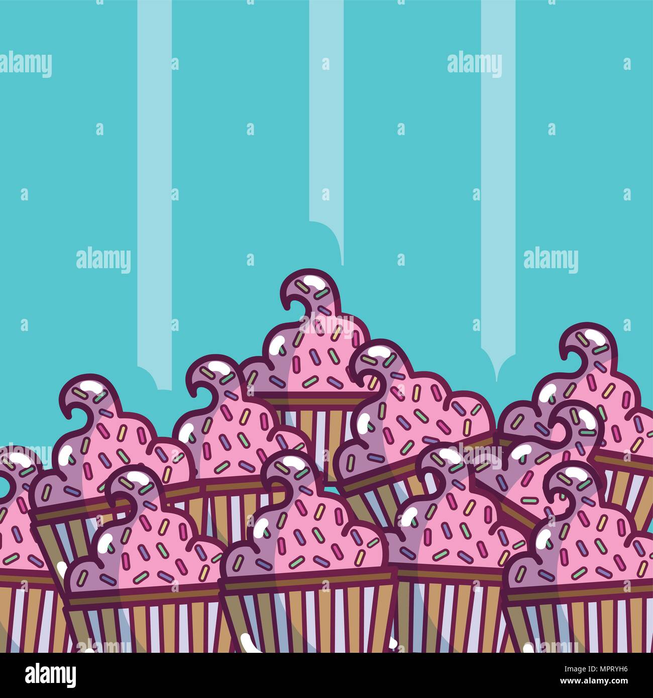 Cupcake food cartoon Stock Vector Image & Art - Alamy