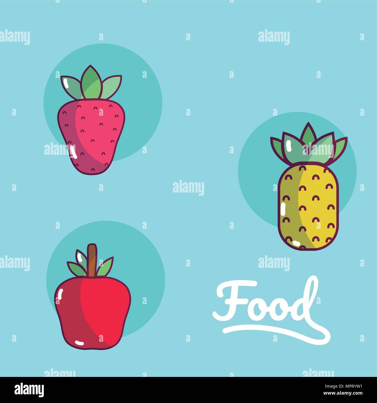 Set of food cartoons Stock Vector Image & Art - Alamy