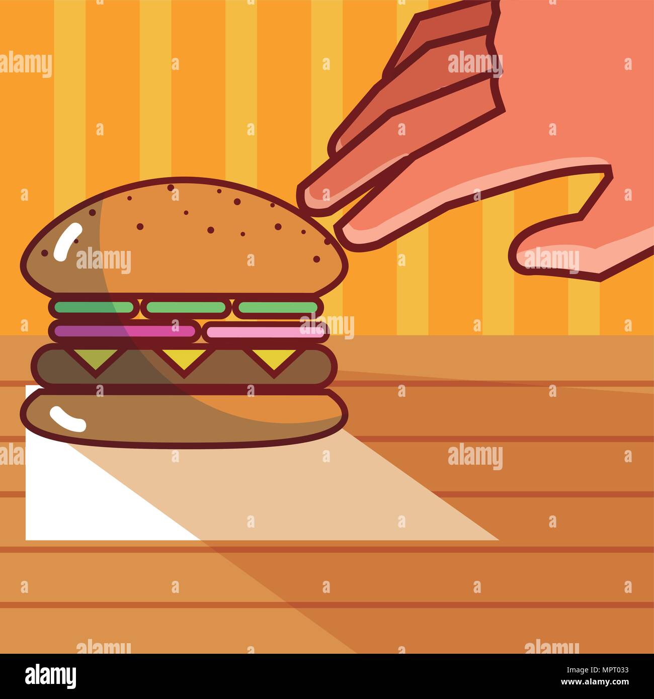 Hamburger food cartoon Stock Vector Image & Art - Alamy