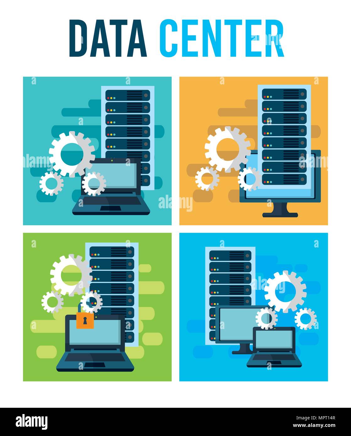 Computer disks data center Stock Vector Images - Alamy