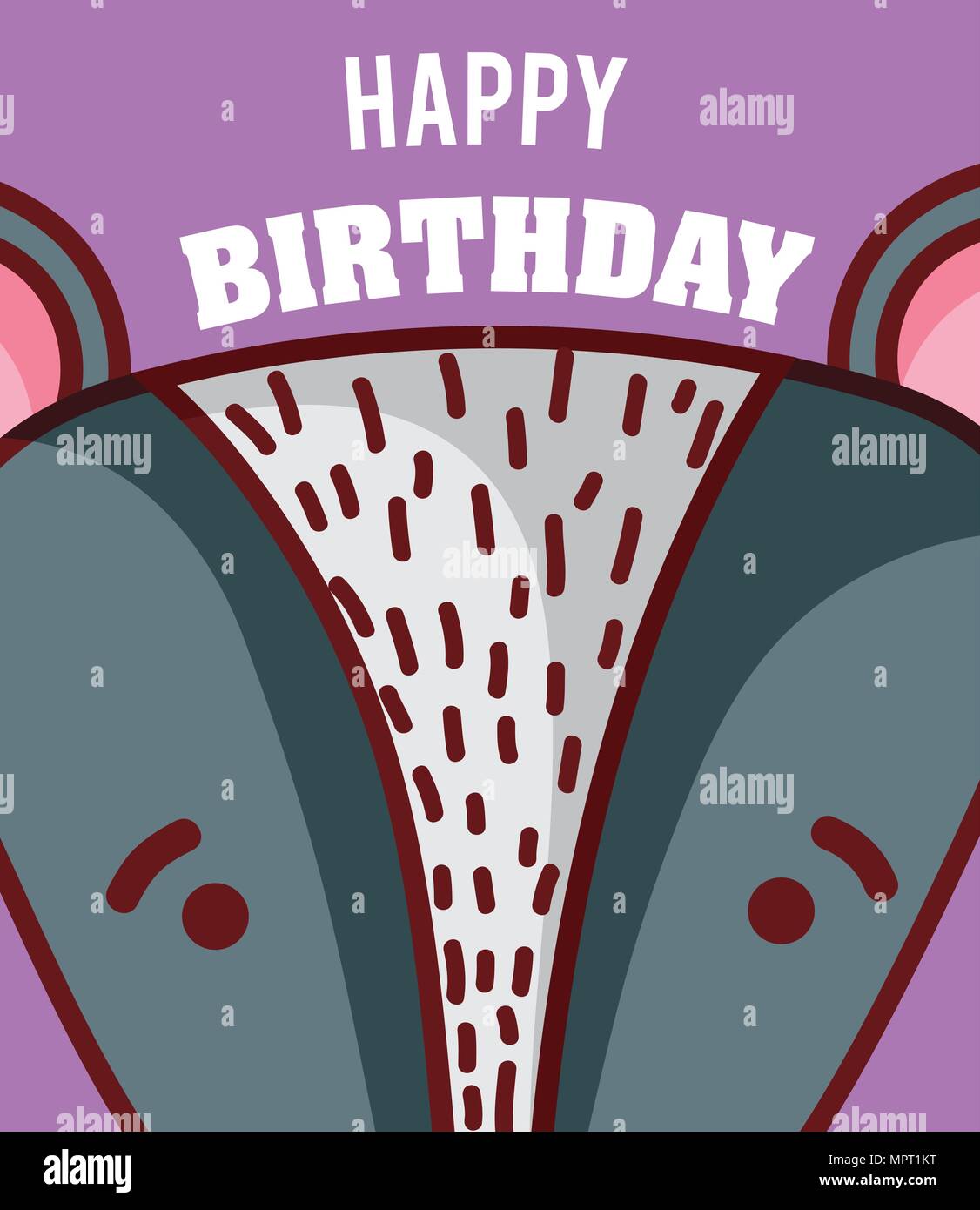 Skunk happy birthday card Stock Vector Image & Art - Alamy