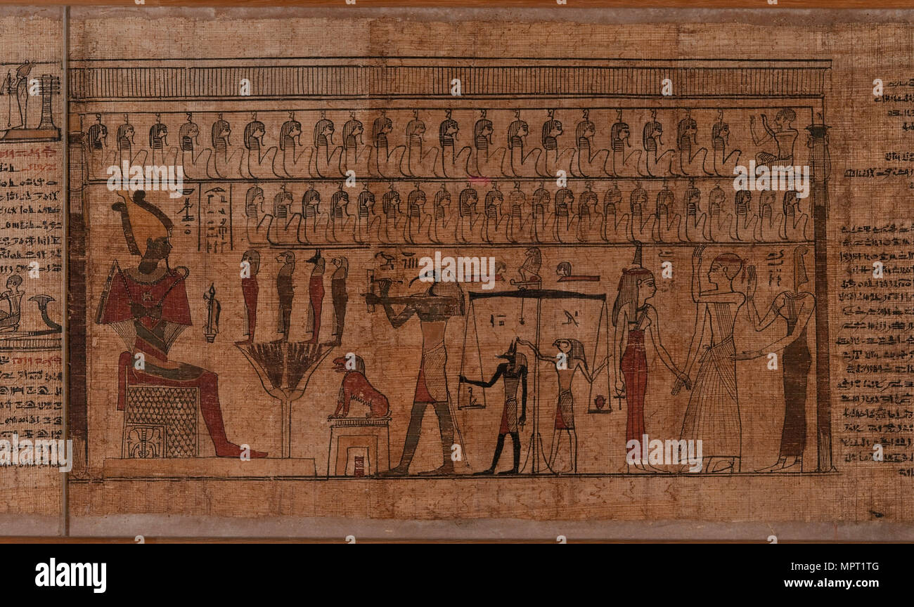 Ancient Egyptian Funerary Text, 2th century BC Stock Photo - Alamy