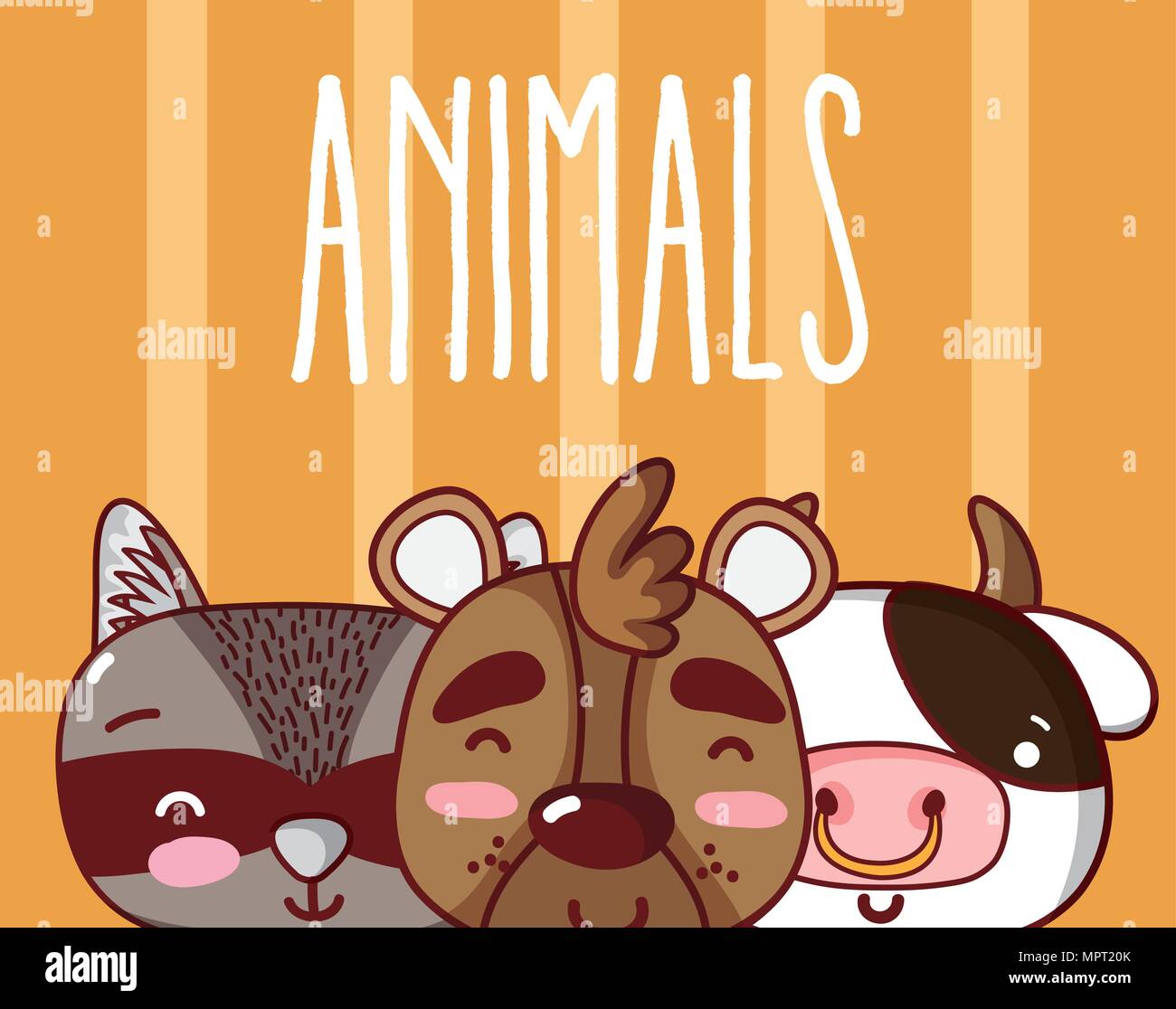 Cute animals friends cartoon Stock Vector Image & Art - Alamy